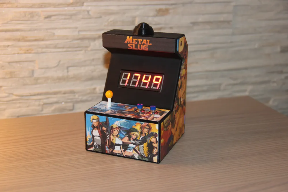 Custom Arcade Cabinet Clock with Alarm by Wood & Handcraft - MakerWorld