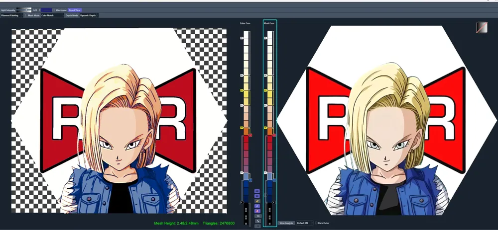 Dragon Ball Z - Android 18 Hueforge by Dakiren MakerWorld: Download Free 3D Models
