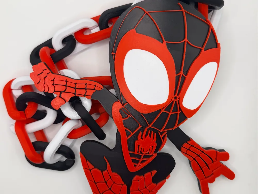 MILES MORALES "SPIN" HYPE CHAIN - Free 3D Print Model - MakerWorld