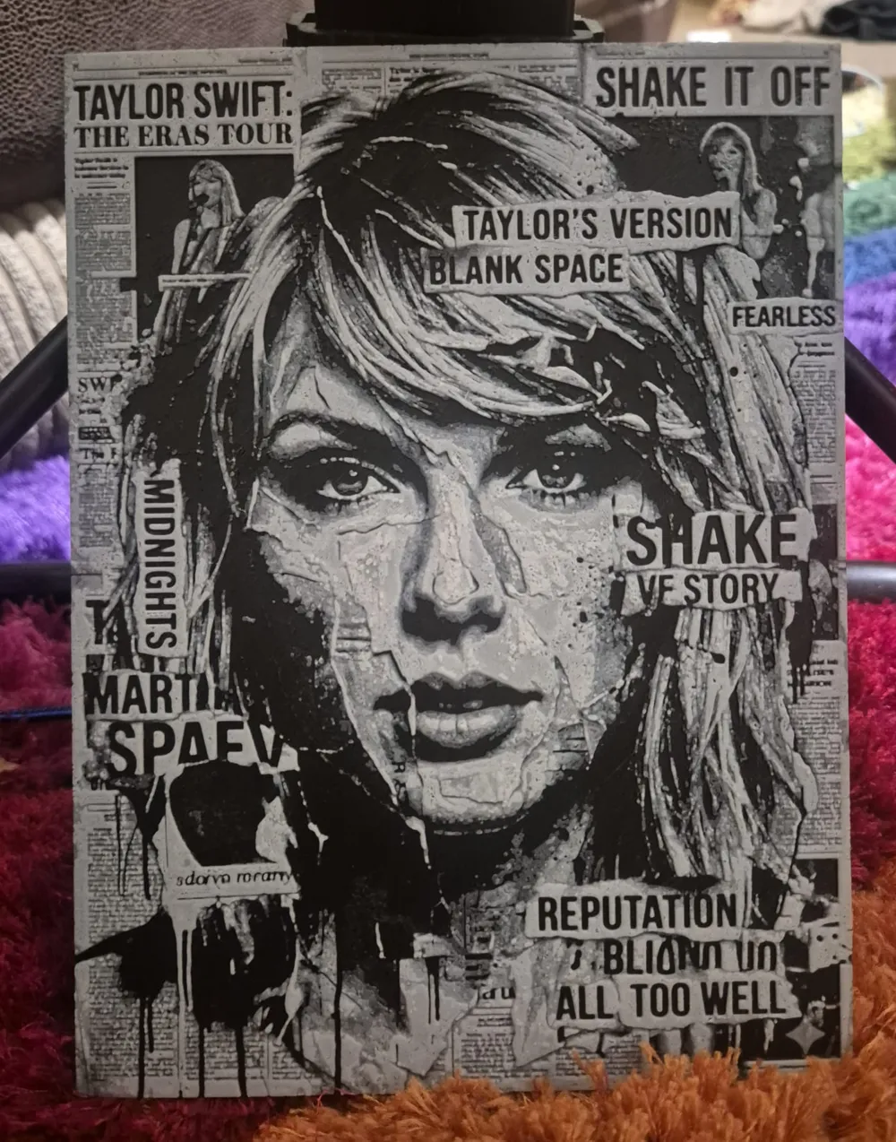 Taylor Swift newspaper hueforge - Free 3D Print Model - MakerWorld