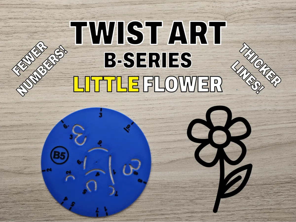 Twist Art B5 Flower - B-Series - Free 3D Print Model - MakerWorld