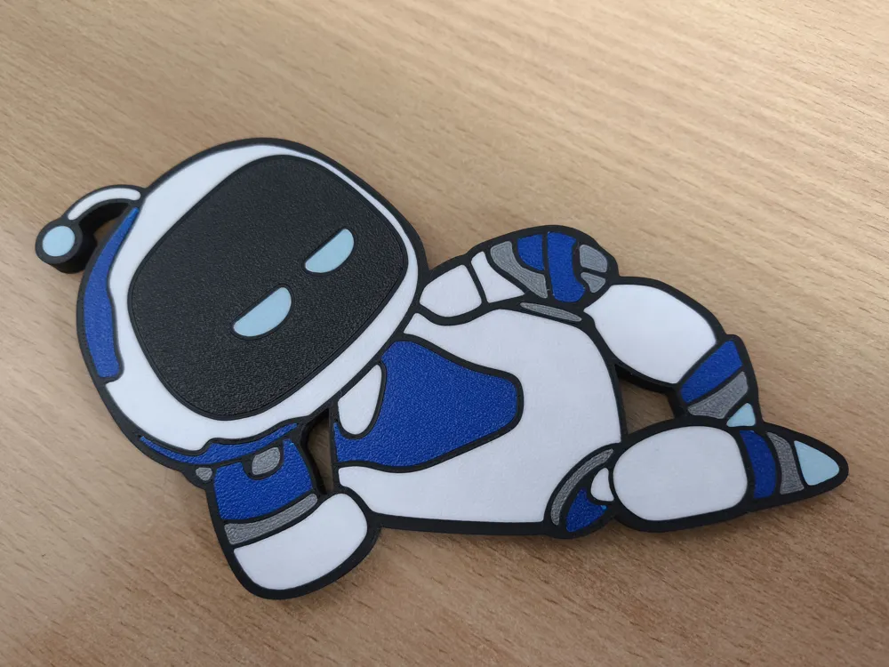 Astro Bot Relaxing (Decor) (No ASM) + AMS version - Free 3D Print Model - MakerWorld