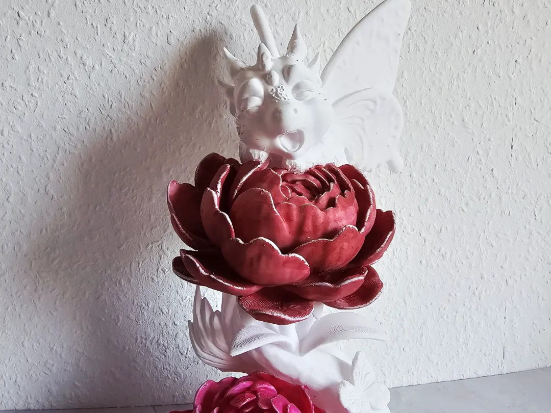 Dreaming Dragon – Fairy on Blossom - Free 3D Print Model - MakerWorld