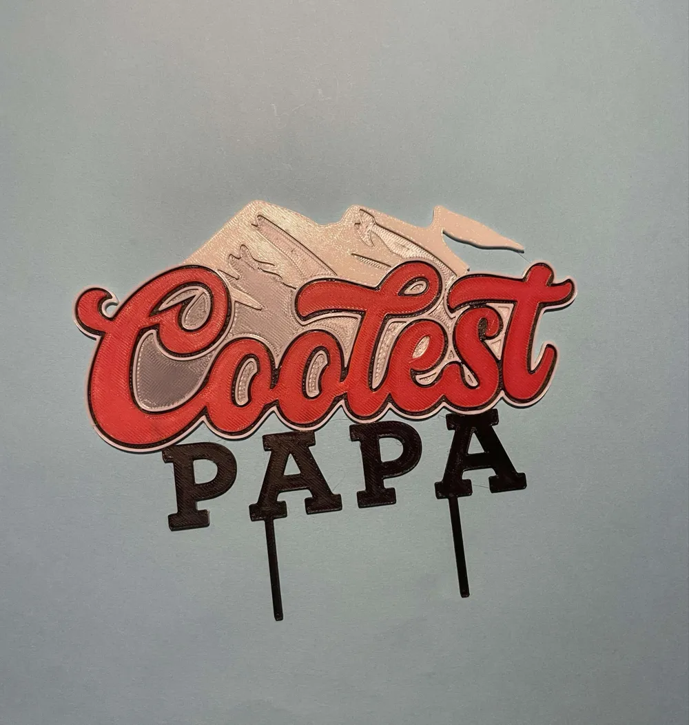 Coolest Papa Cake Topper by Studio Blue Craft House MakerWorld ...