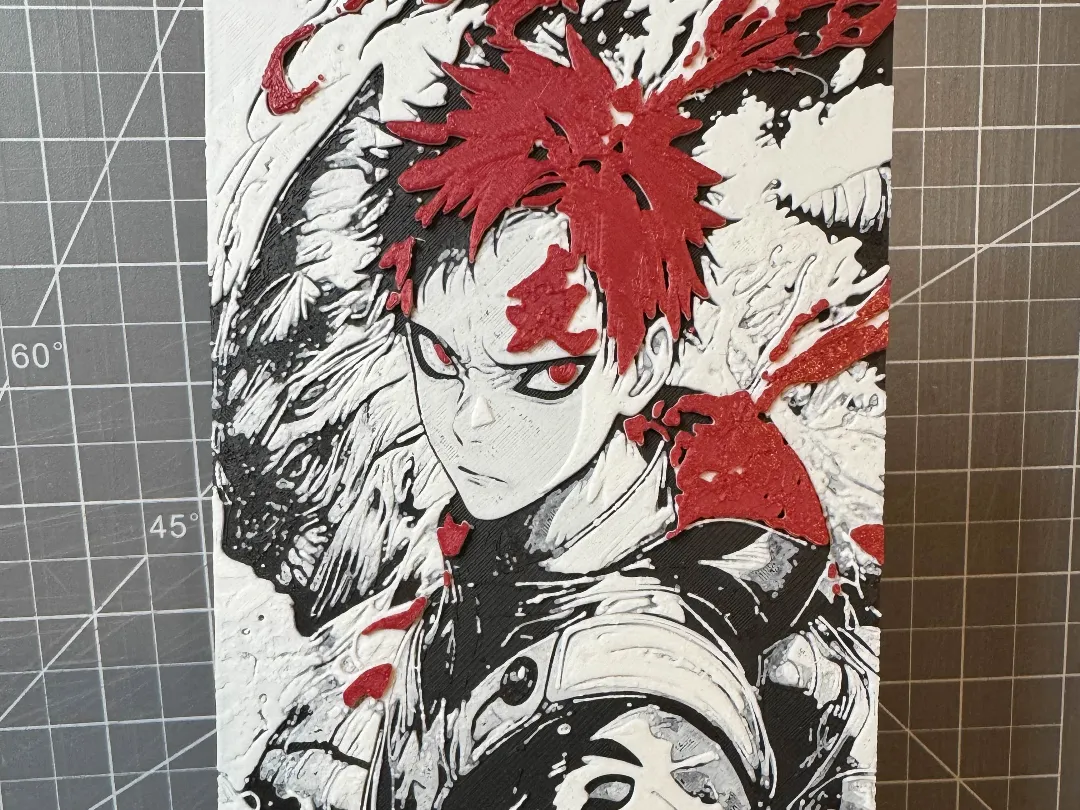 Hueforge of Gaara From Naruto anime - Free 3D Print Model - MakerWorld