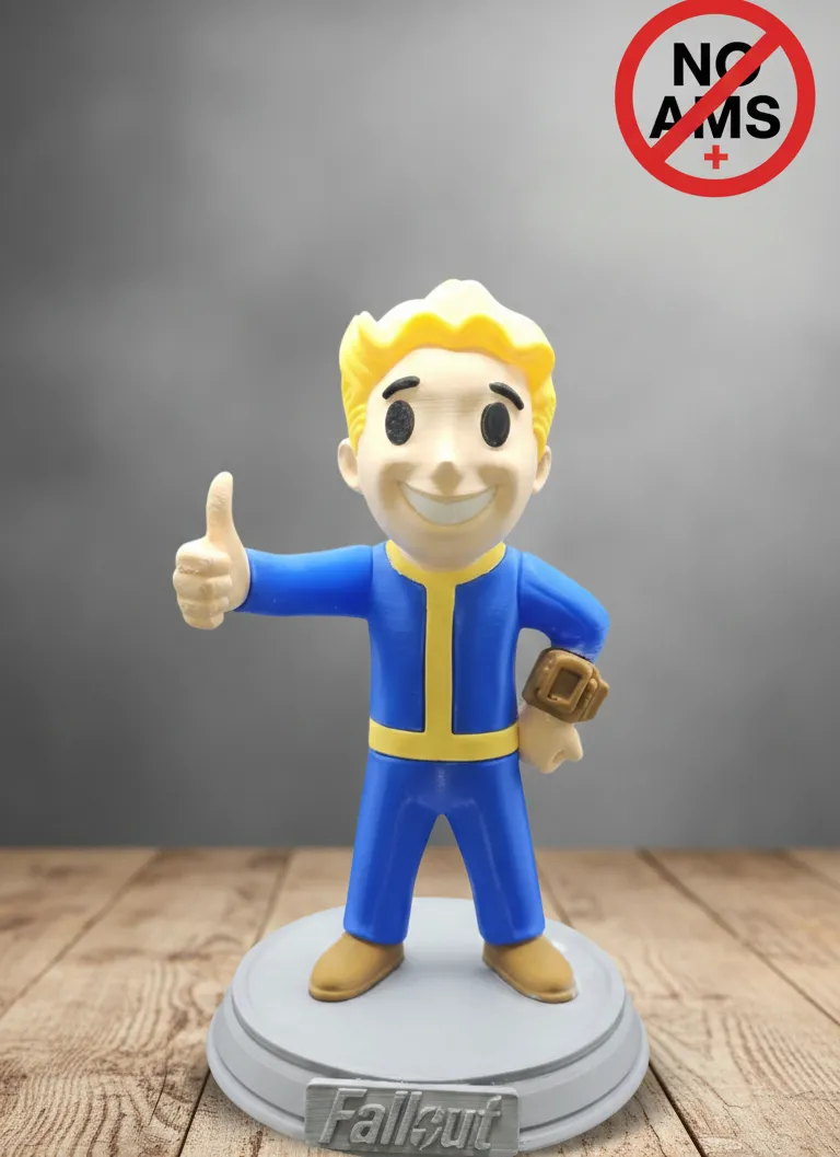 Vault Boy 无AMS fallout pipboy 来自 Yin3d MakerWorld：免费下载 3D 模型