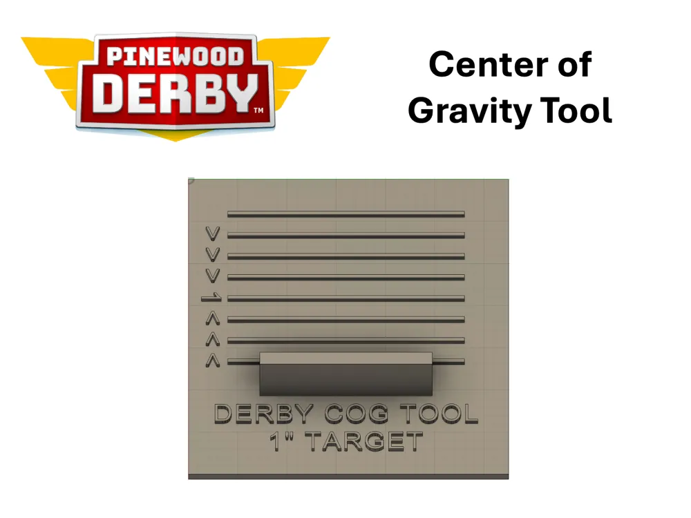 Pinewood Derby Center of Gravity Tool by Master_Blaster_3D - MakerWorld