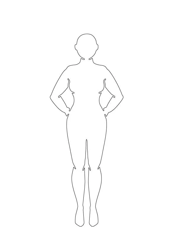 Fashion Illustration Template - Female - Free 3D Print Model - MakerWorld