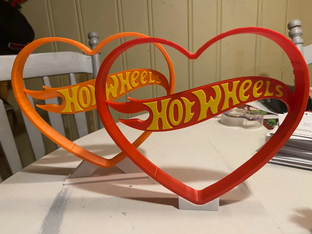 Hot Wheels in a Heart - Love on Valentine's day by Shawnknight - MakerWorld