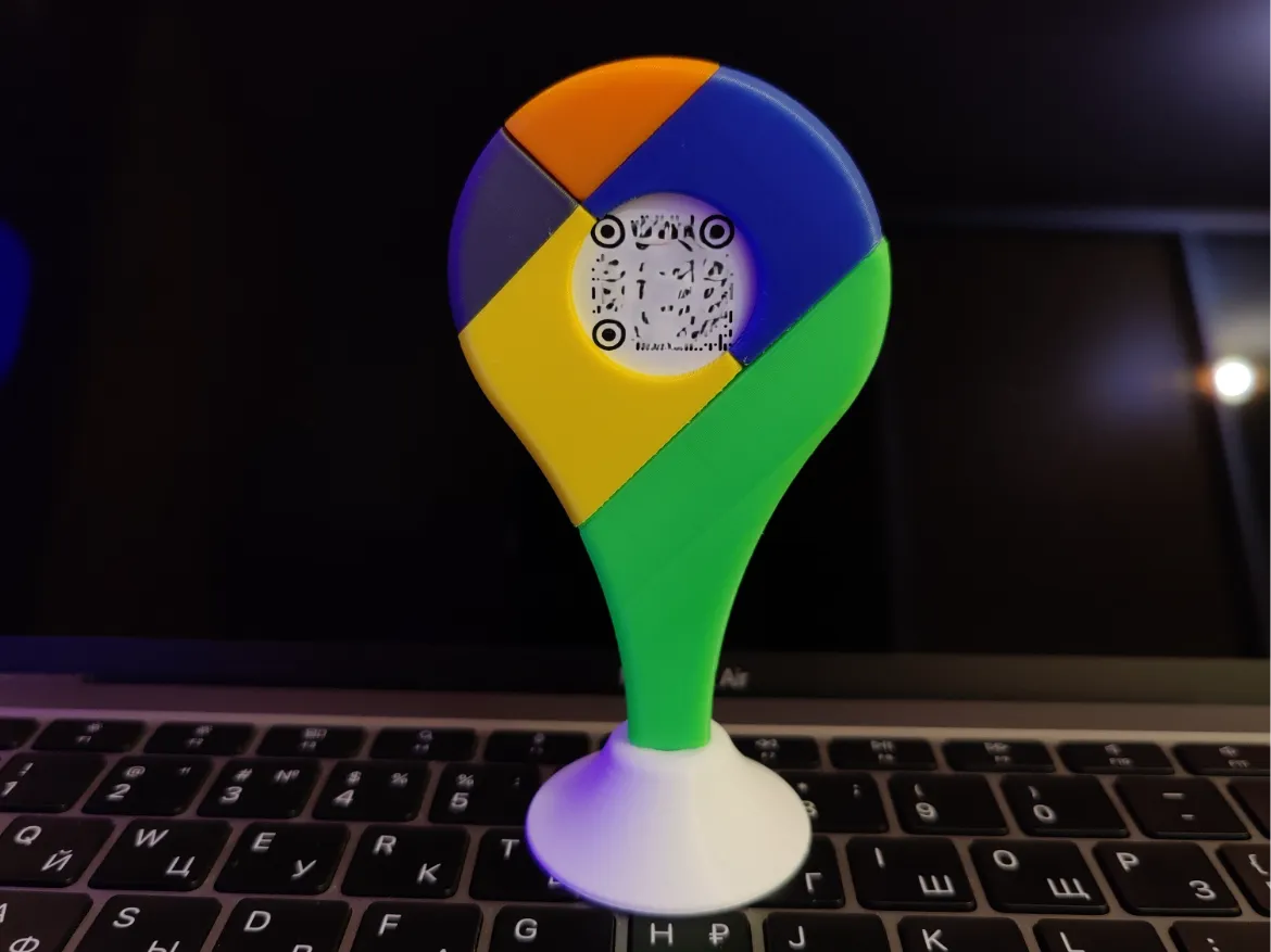 Google Maps Pin QR Code Ständer – Kostenloses 3D-Druckmodell – MakerWorld