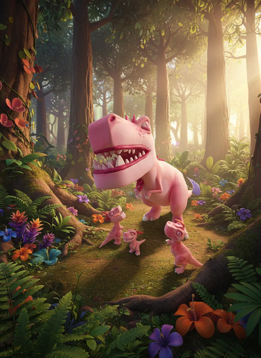 Bad Dinosaurs – T-Rex Family Set - Free 3D Print Model - MakerWorld