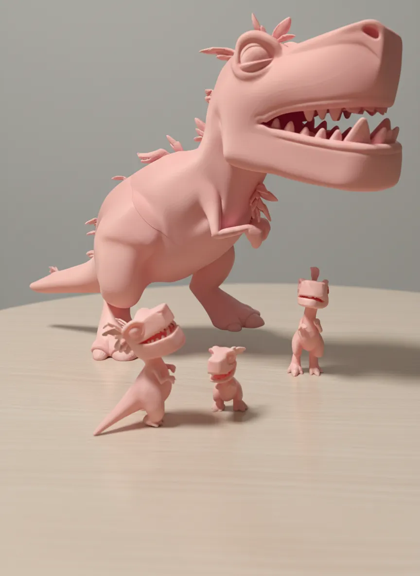 Bad Dinosaurs – T-Rex Family Set - Free 3D Print Model - MakerWorld