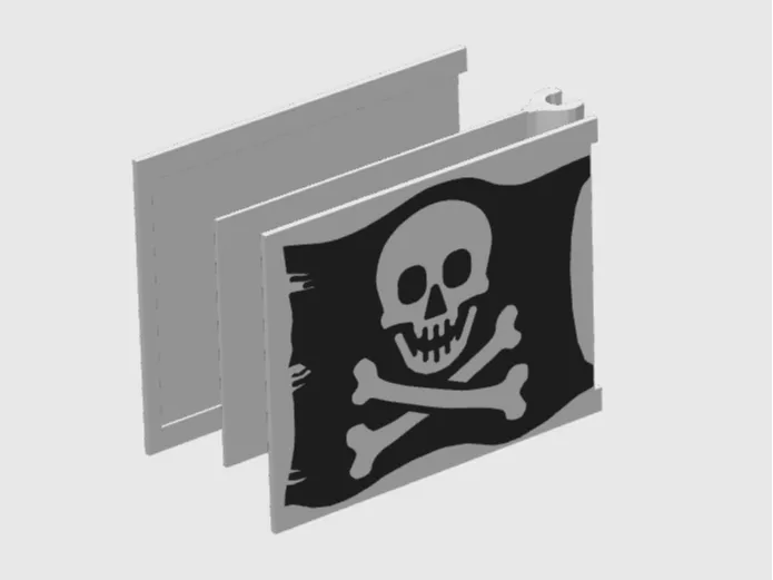 Brick pirate flag 6x4 - Free 3D Print Model - MakerWorld