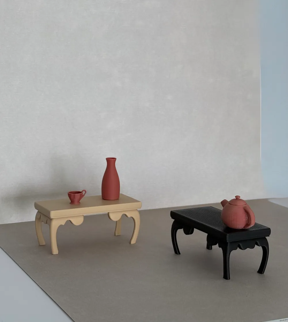 Miniature Tea Table Dollhouse Furniture by Printed a mini - MakerWorld