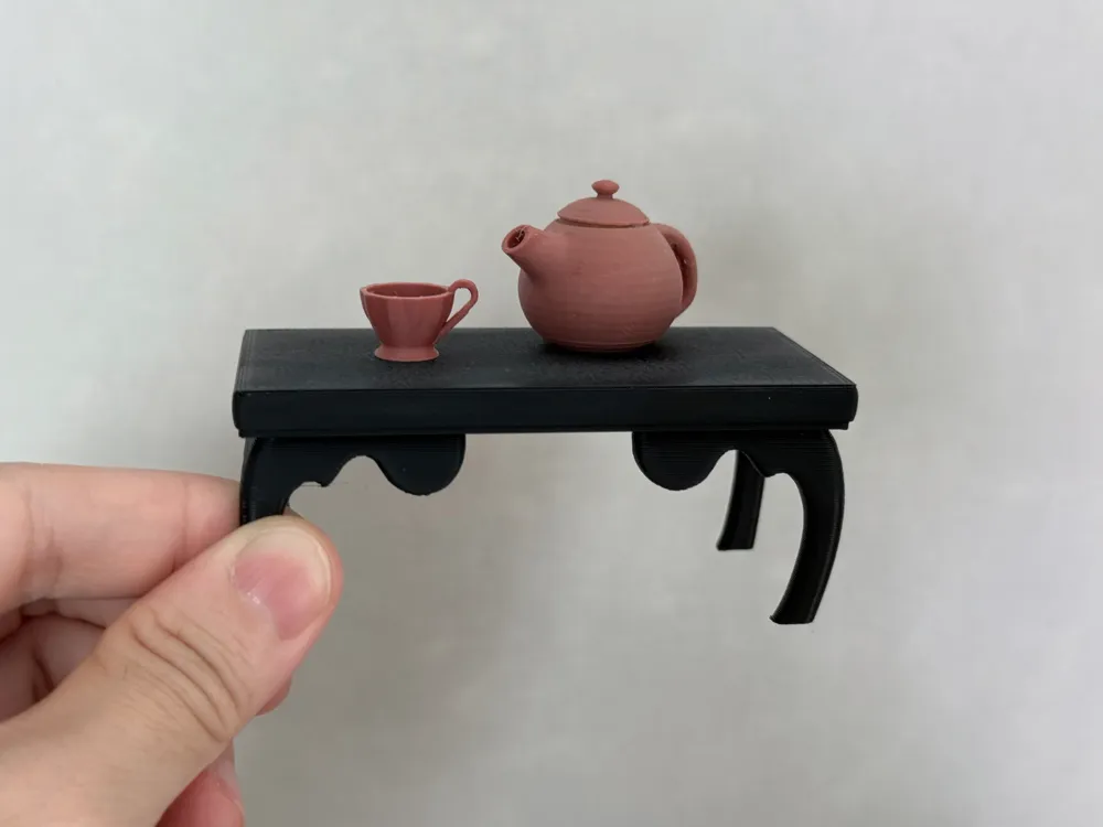 Miniature Tea Table Dollhouse Furniture by Printed a mini - MakerWorld