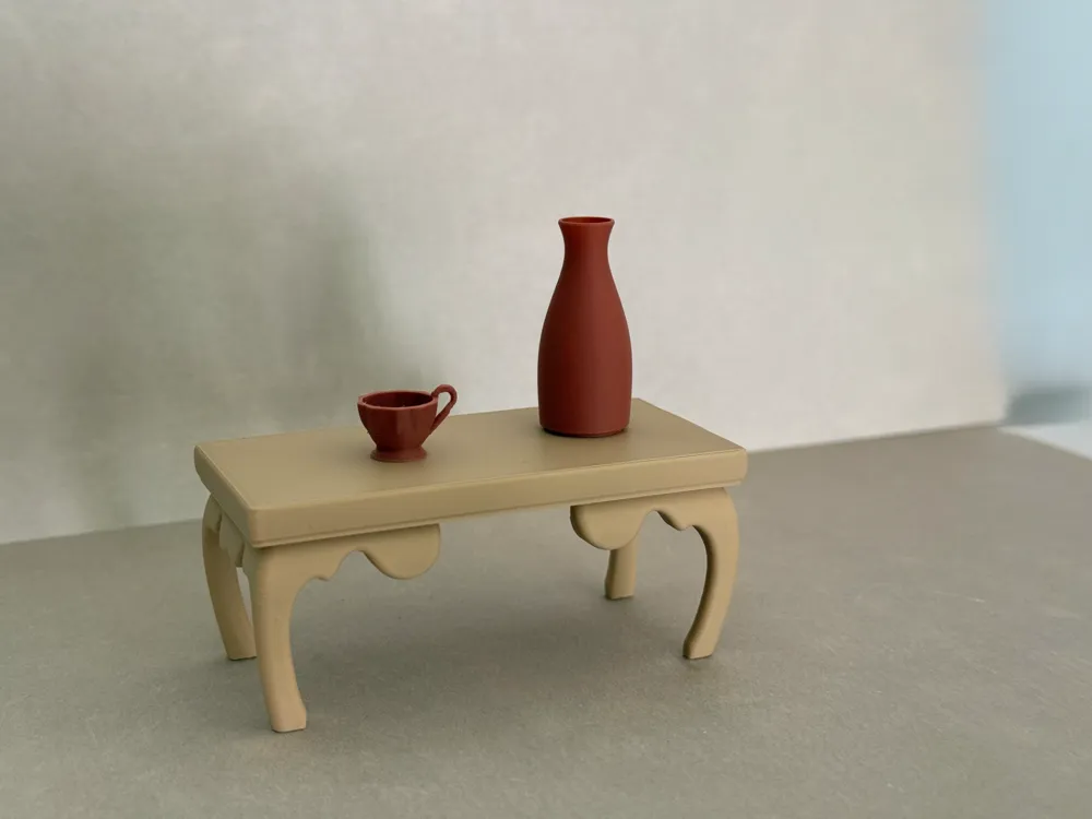 Miniature Tea Table Dollhouse Furniture by Printed a mini - MakerWorld