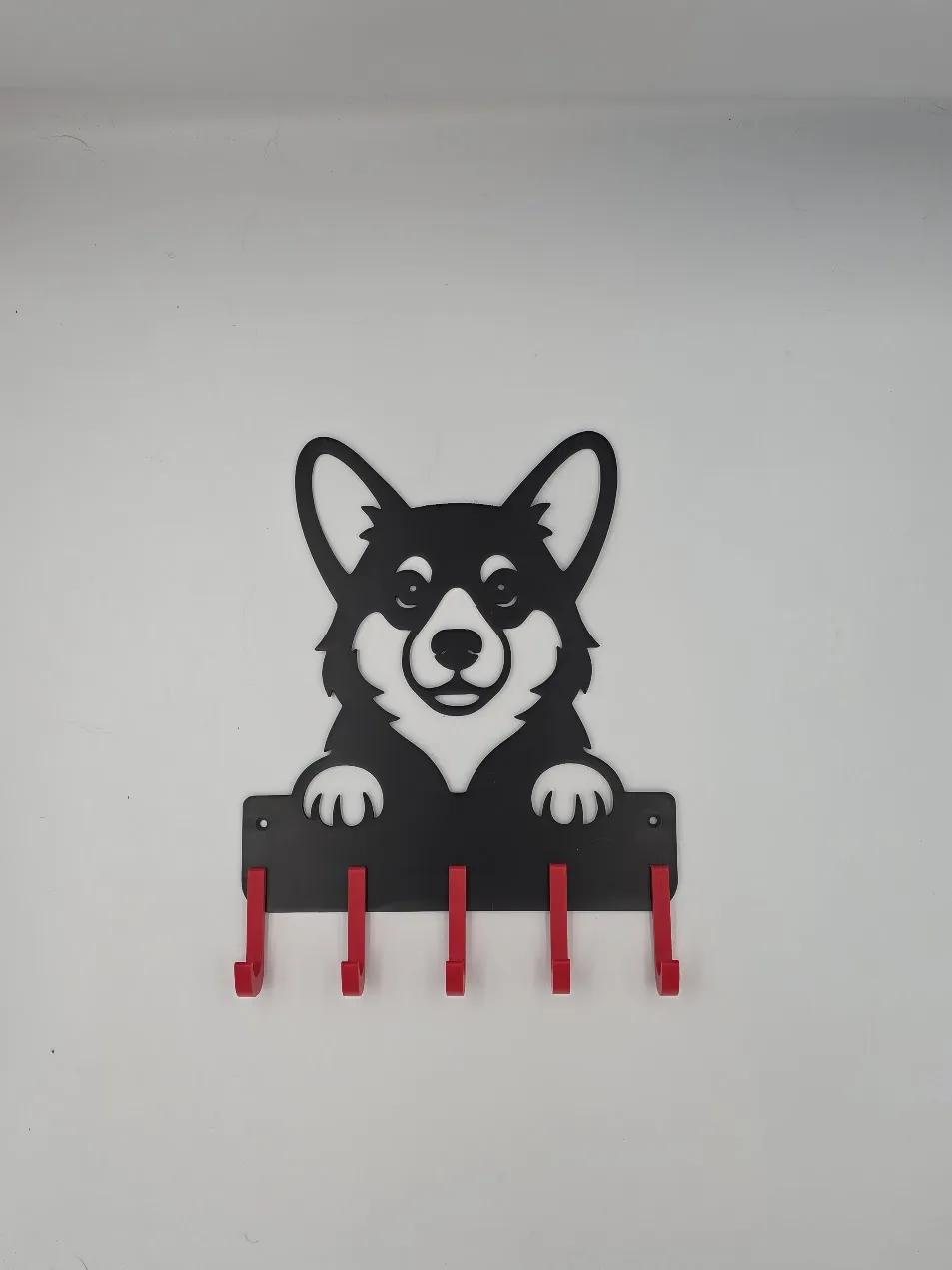 Dog Leash & Collar Holder, Corgi - Free 3D Print Model - MakerWorld