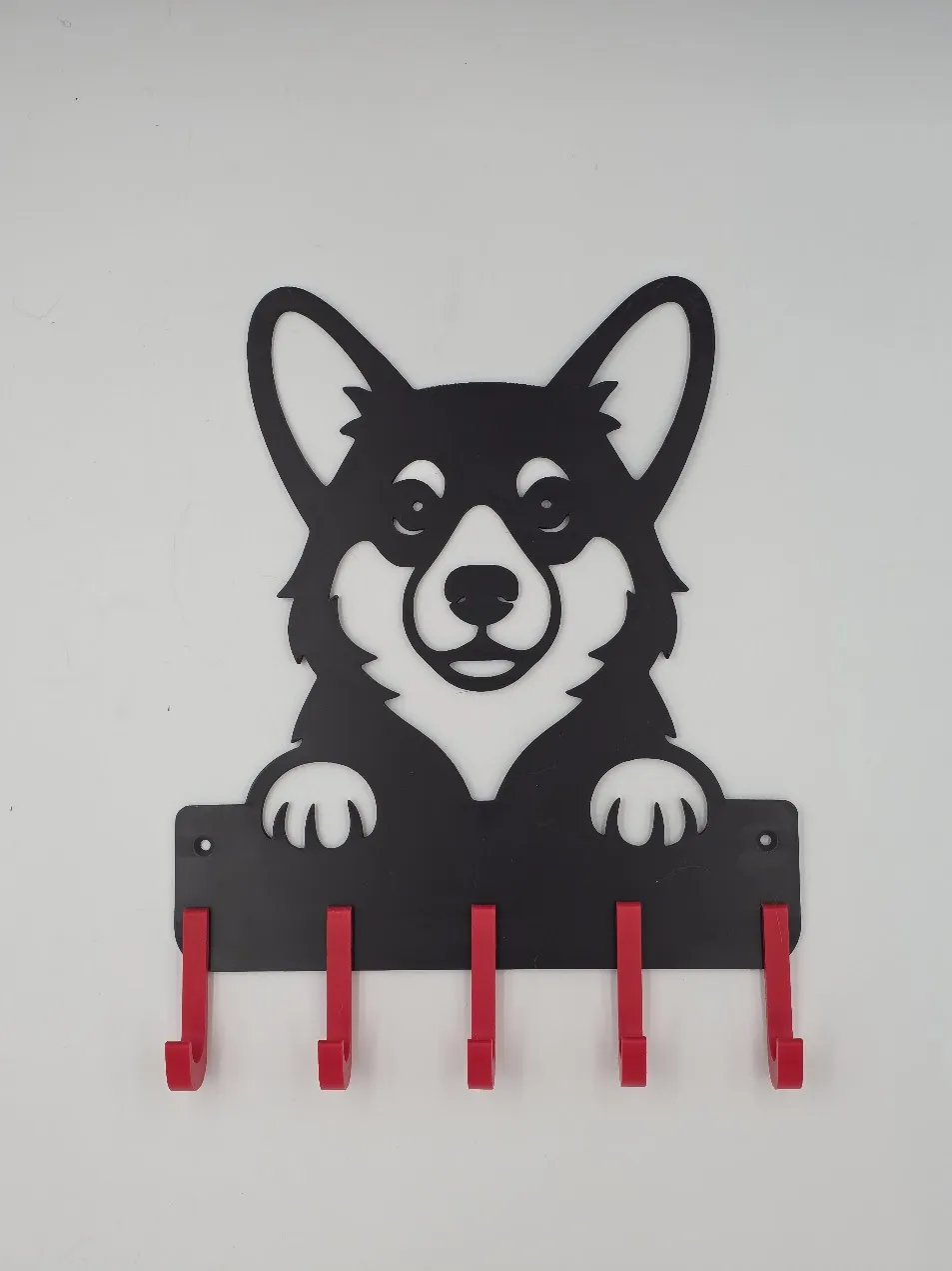 Dog Leash & Collar Holder, Corgi - Free 3D Print Model - MakerWorld