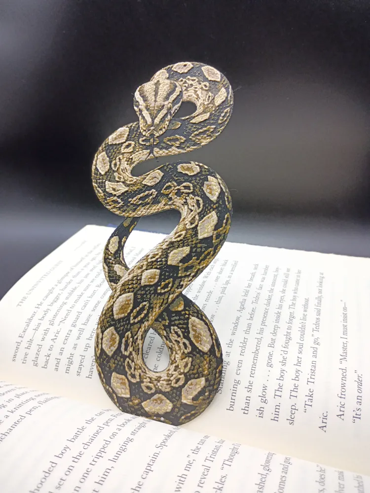 Reticulated Python Bookmark - Free 3D Print Model - MakerWorld