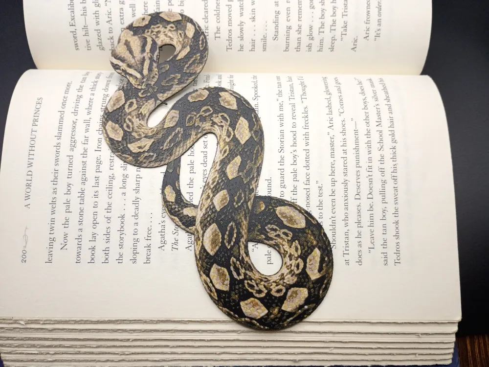 Reticulated Python Bookmark - Free 3D Print Model - MakerWorld