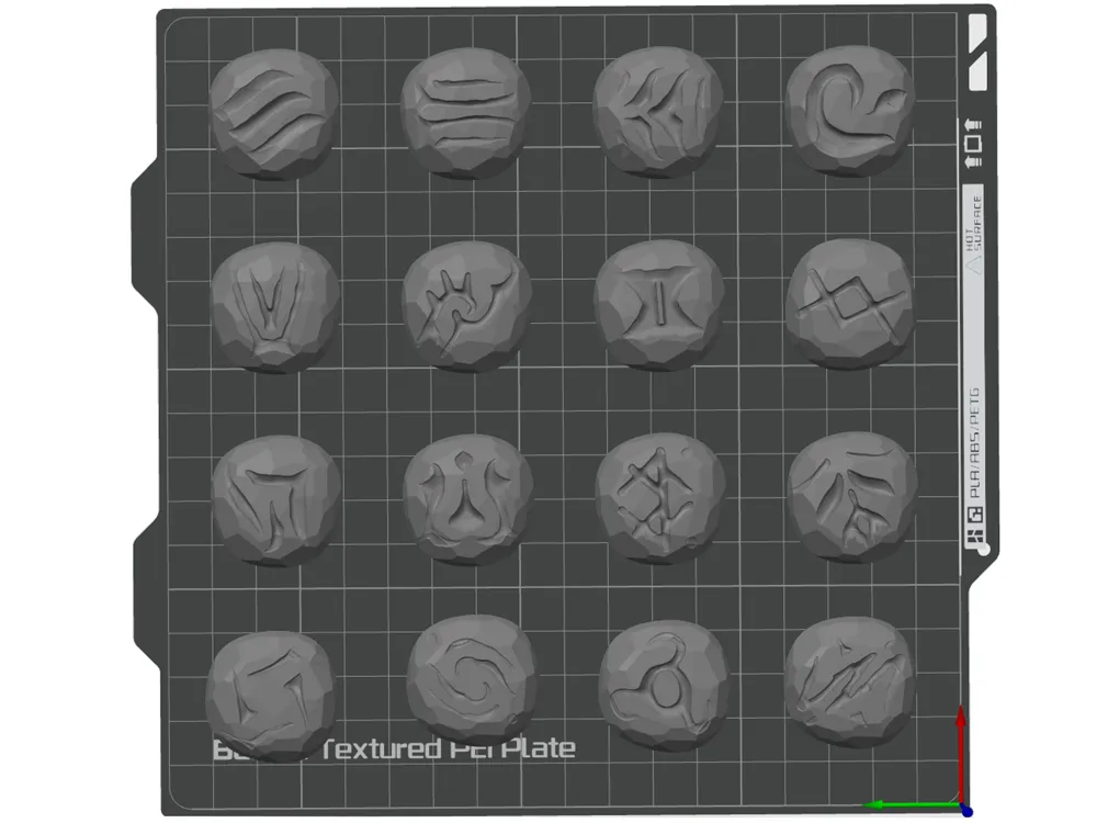 16 Stylized Rune stones by Jonparrish3D MakerWorld: Download Free 3D Models