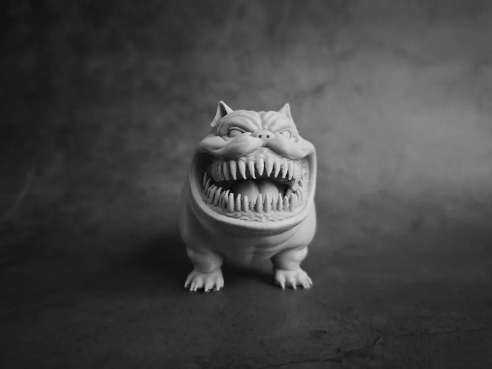 Fanged Bulldog Office Toy Ornament - Free 3D Print Model - MakerWorld