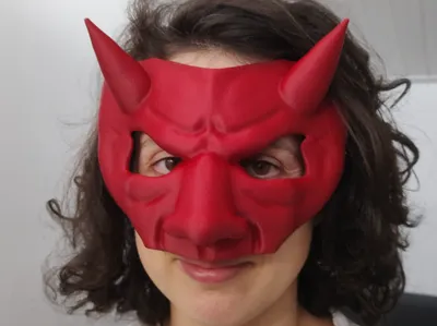 creepy hallowen demon mask by 3Diplopia Studio - MakerWorld