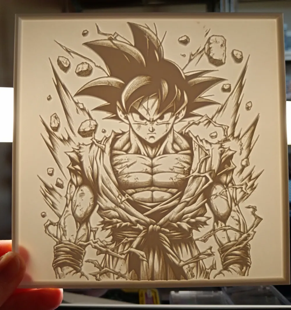 Litofanía Dragon Ball SanGoku por angesoso77 MakerWorld: Descarga ...