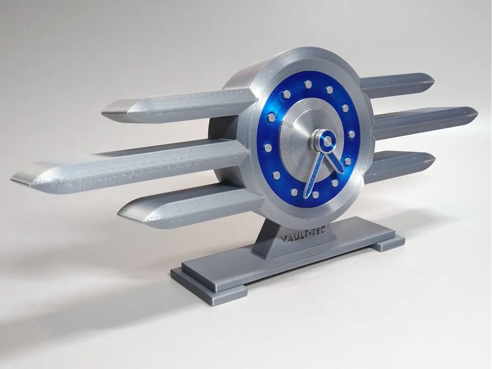 Vault-Tec Logo Themed Desk Clock from Fallout by mcmaven - MakerWorld