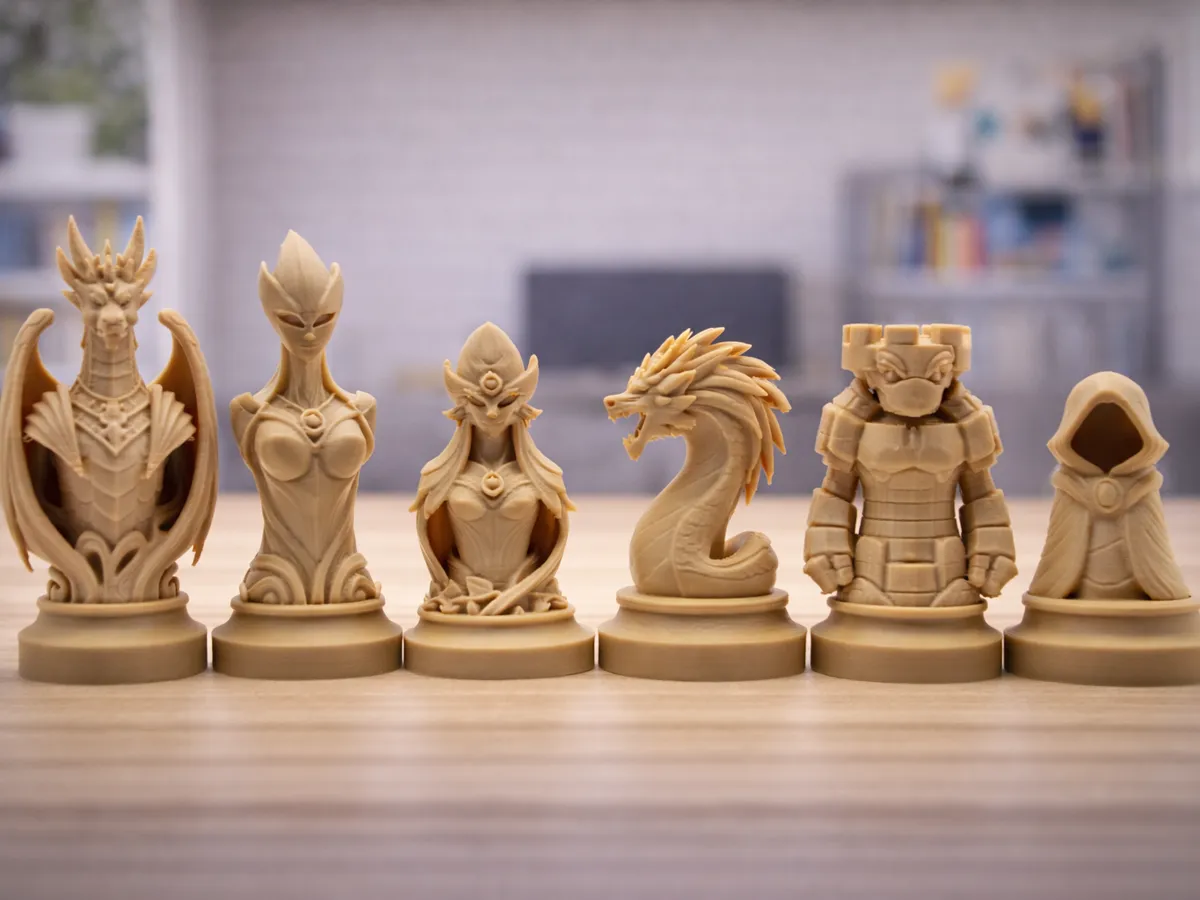 Fantasy Chess Set - Free 3D Print Model - MakerWorld