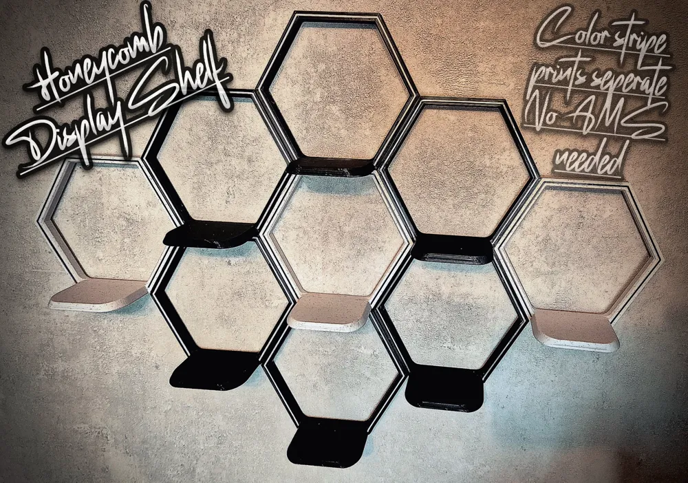 Duo Color Honeycomb Display Shelf by ONI.FORGE - MakerWorld