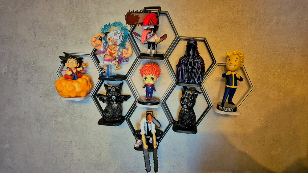 Duo Color Honeycomb Display Shelf by ONI.FORGE - MakerWorld