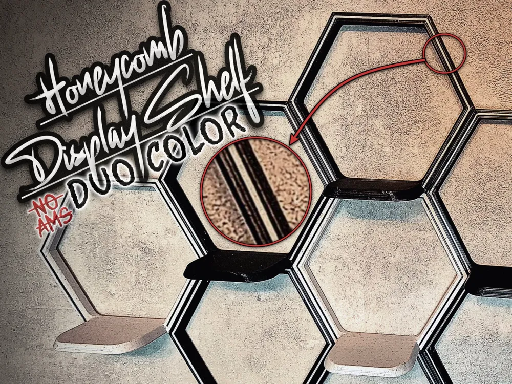 Duo Color Honeycomb Display Shelf by ONI.FORGE - MakerWorld
