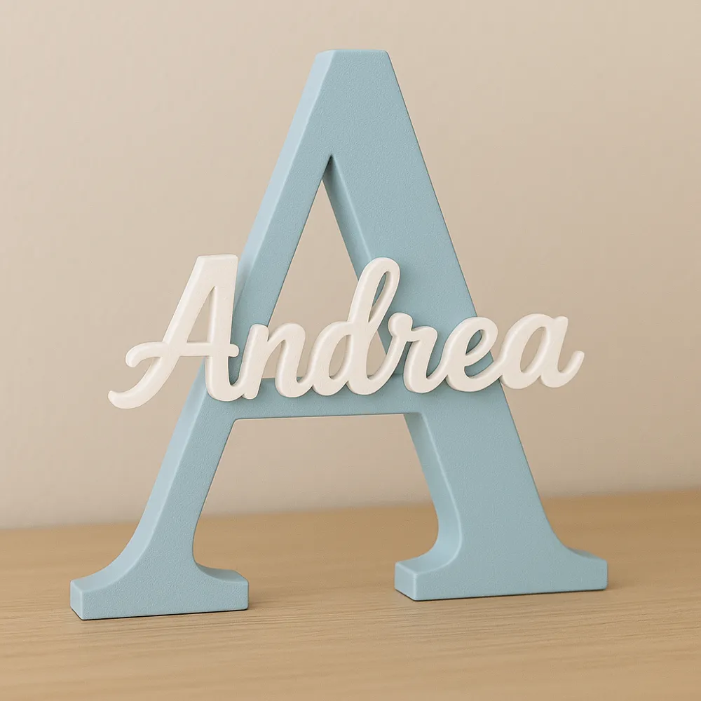 Customizable Parametric Name+Letter Model - Free 3D Print Model ...