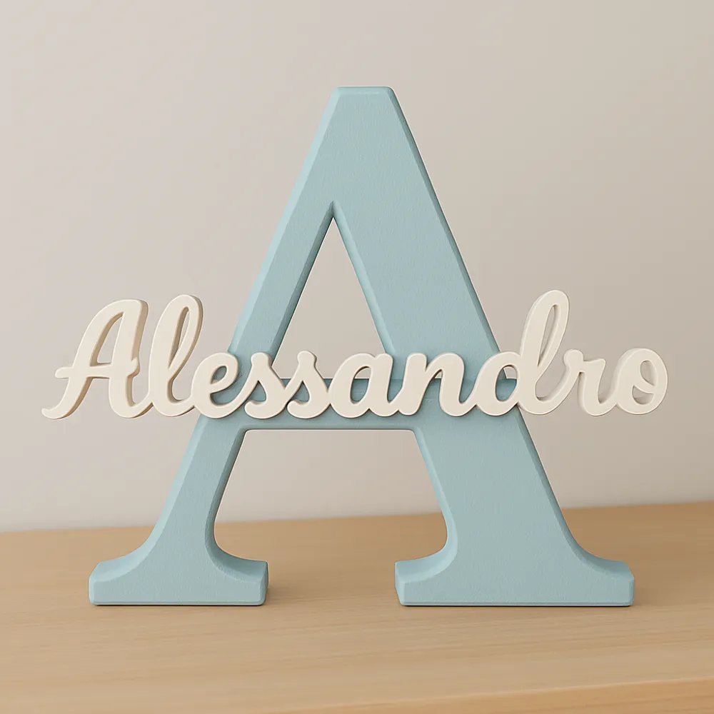 Customizable Parametric Name+Letter Model - Free 3D Print Model ...