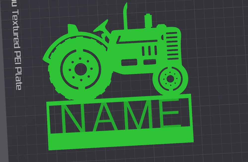 Tractor Nameplate – customizable - Free 3D Print Model - MakerWorld