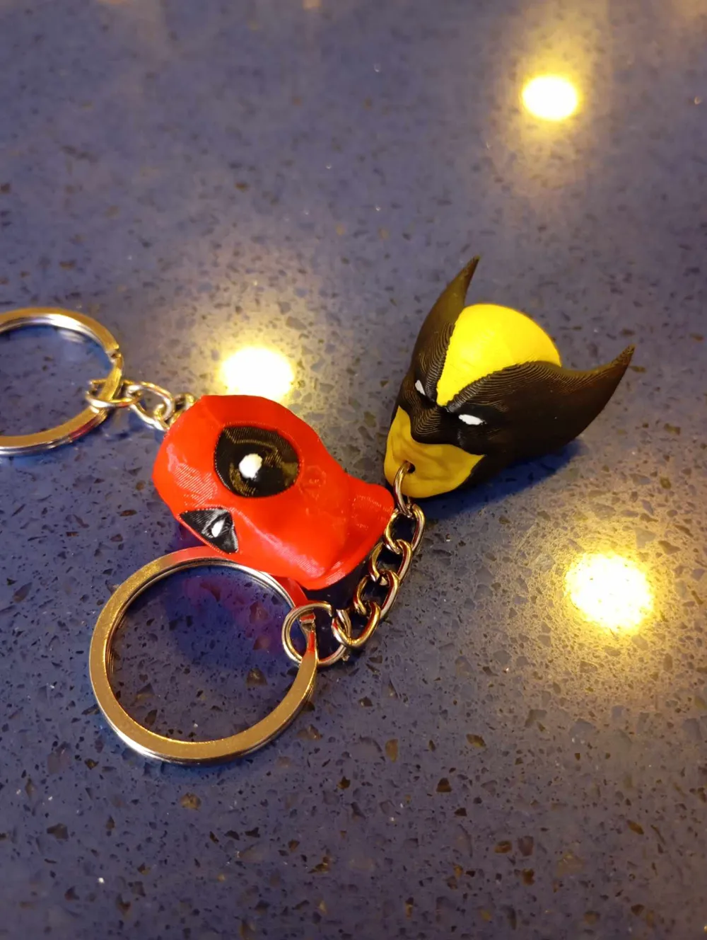 9 x Deadpool and Wolverine head keychains Remixed by orama3dvibes ...