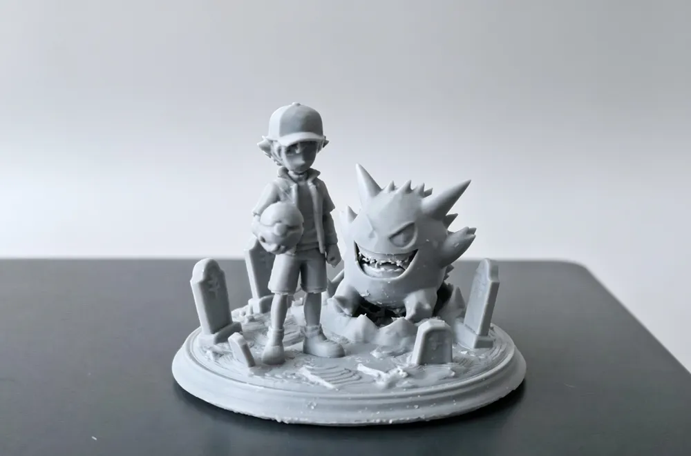 Pokemon Ash and Gengar Diorama - Free 3D Print Model - MakerWorld