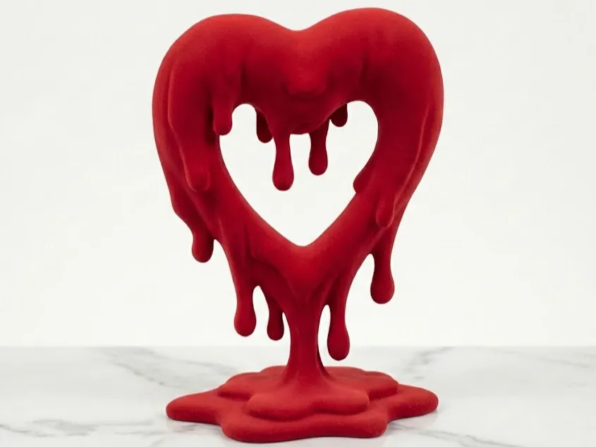 Melting Love Heart - Valentine's Day Gift - Free 3D Print Model ...