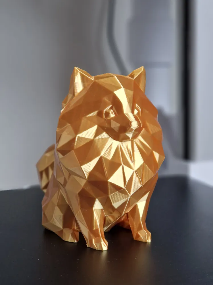 Low poly Keeshond/ Dutch Barge Dog - Free 3D Print Model - MakerWorld