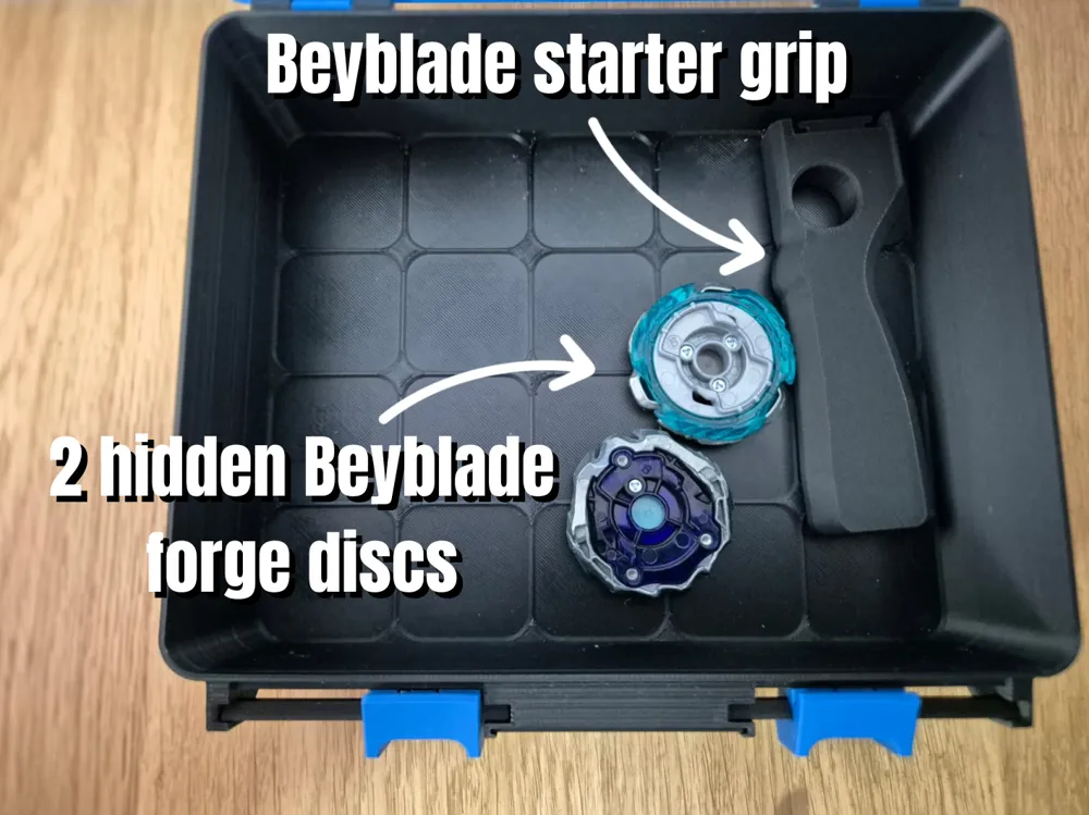 Beyblade X organizer + grip - Free 3D Print Model - MakerWorld