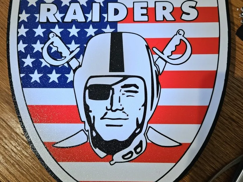 Raiders Shield Stars And Stripes Light Box - Free 3D Print Model ...