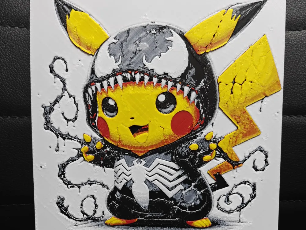 Pikachu Venom Multi-coloured by TheHueforgeLady MakerWorld: Download ...