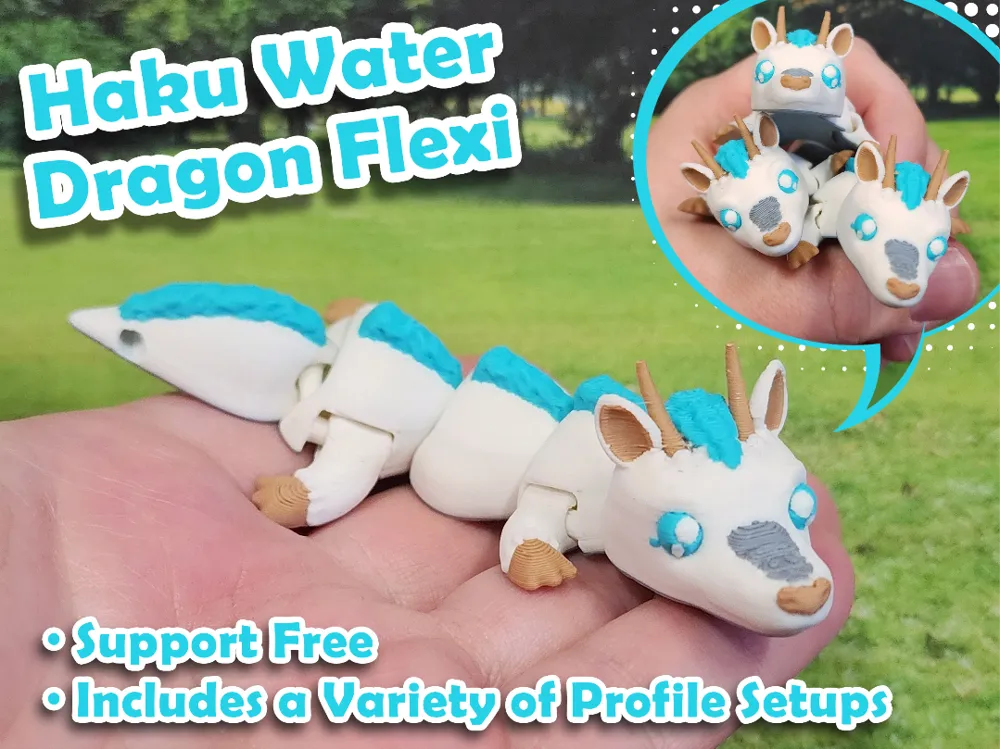 Articulated Haku Water Dragon Flexi - Free 3D Print Model - MakerWorld