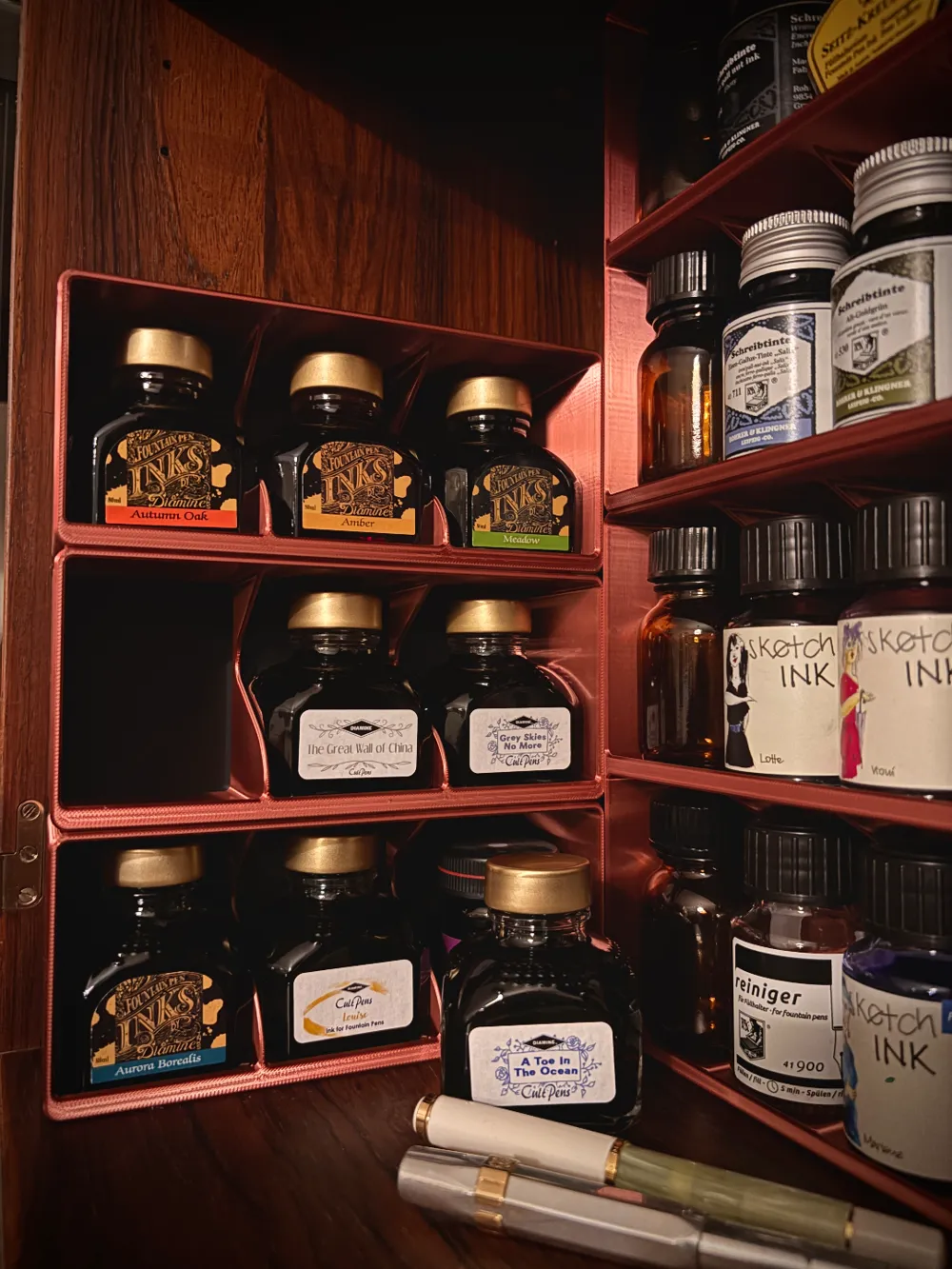 Fountain Pen Ink Bottle Shelf - Diamine 80ml - Free 3D Print Model ...