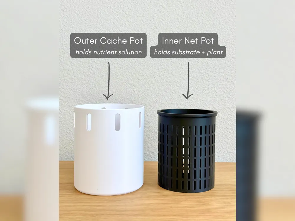 Semi-Hydroponic LECA Planter (Small) - Free 3D Print Model - MakerWorld