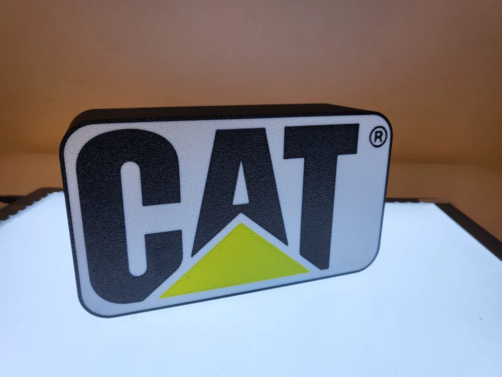 LIGHT BOX - CAT - CATERPILLAR LOGO by renostav37 - MakerWorld