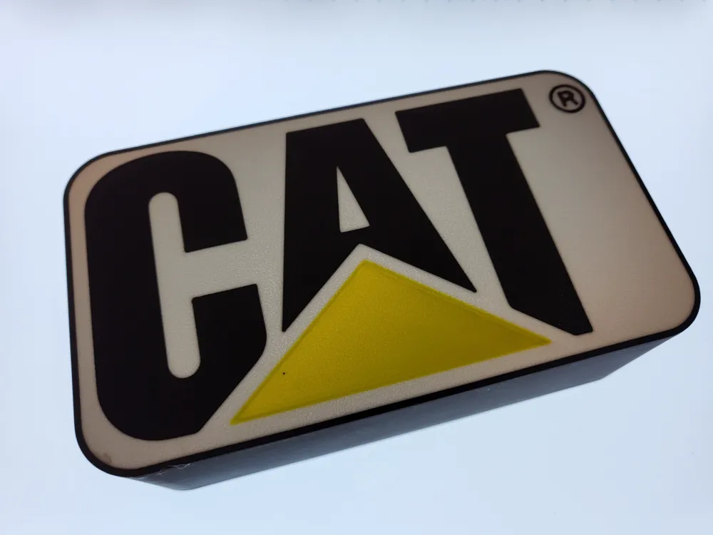 LIGHT BOX - CAT - CATERPILLAR LOGO by renostav37 - MakerWorld