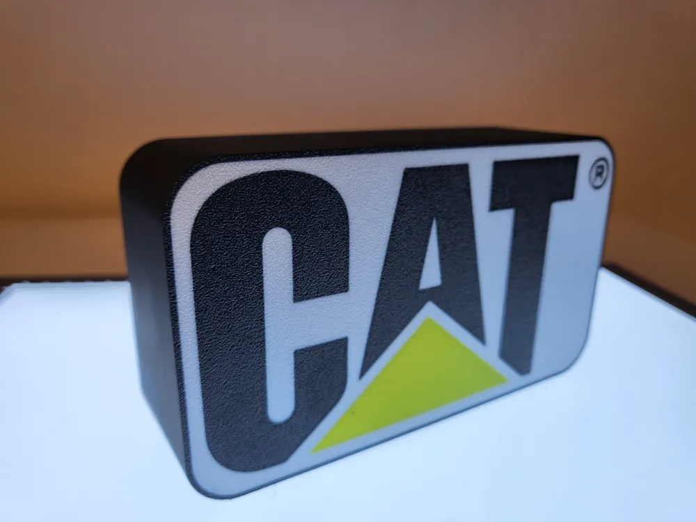 LIGHT BOX - CAT - CATERPILLAR LOGO by renostav37 - MakerWorld