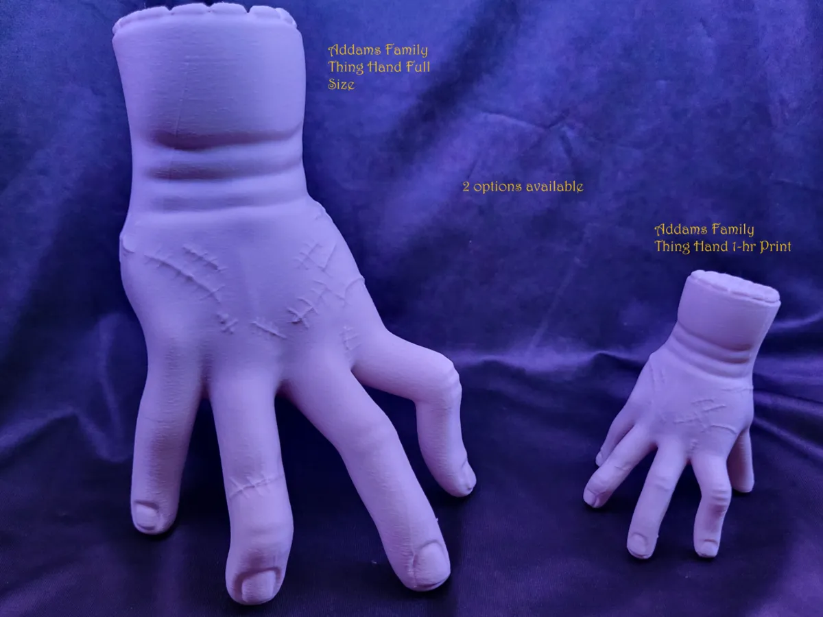 Addams Family Thing Hand Full & Mini size - Free 3D Print Model ...